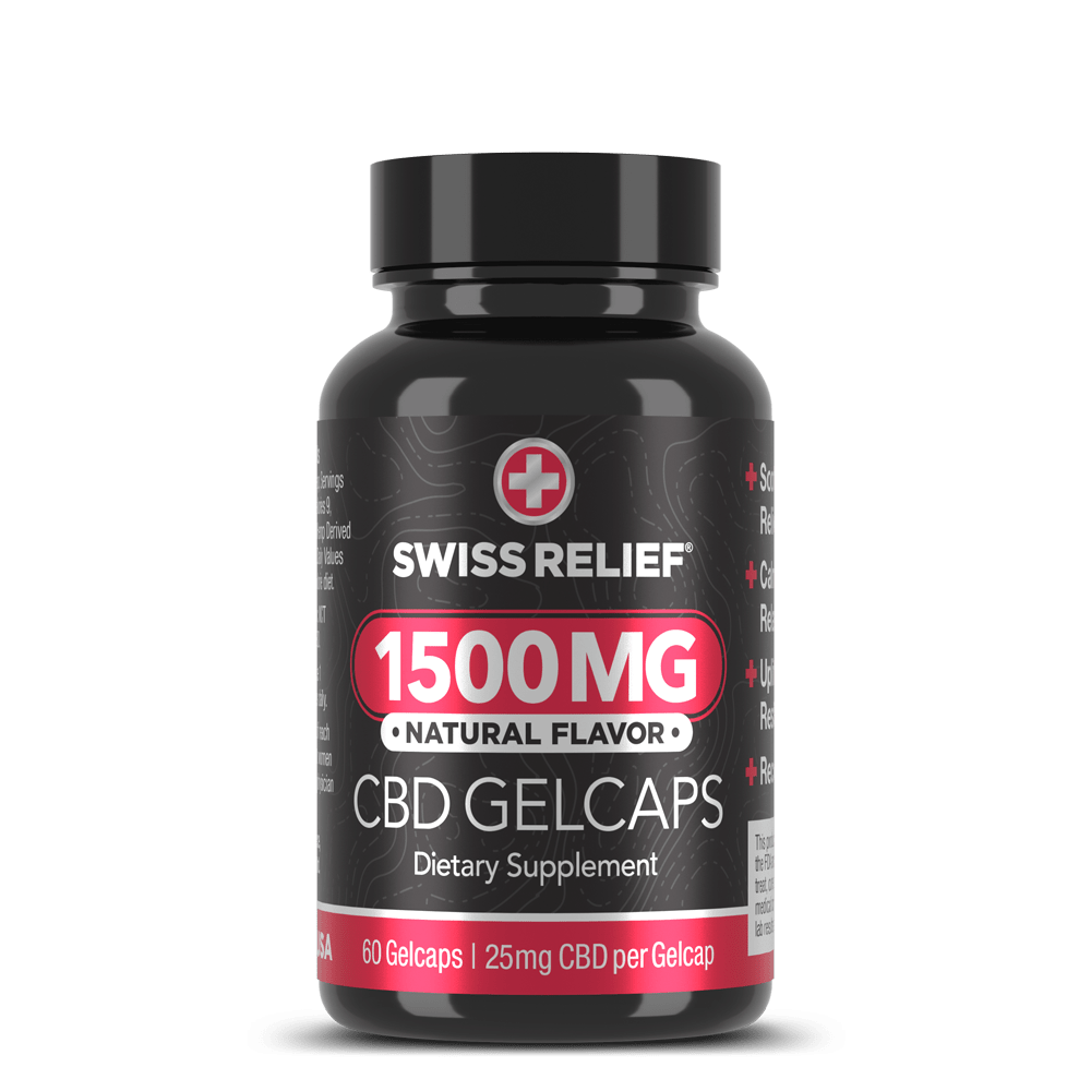 CBD Gel Caps from Swiss Relief | Buy CBD Online | Organically Sourced